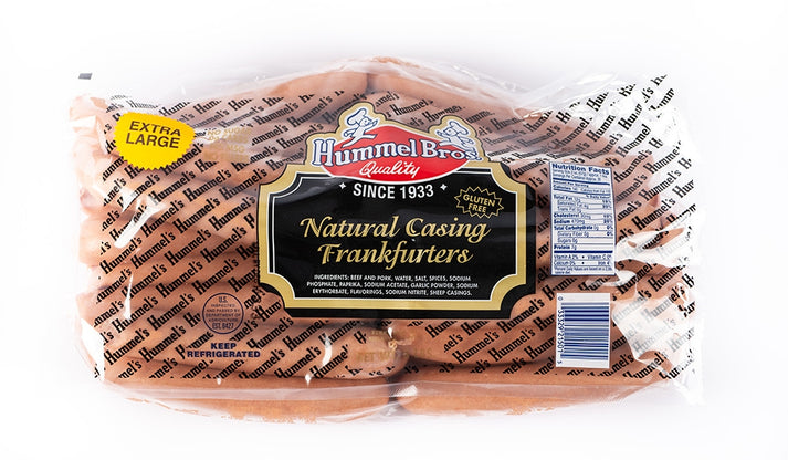 5LB XL Natural Casing Franks – Hummel Brothers, Inc